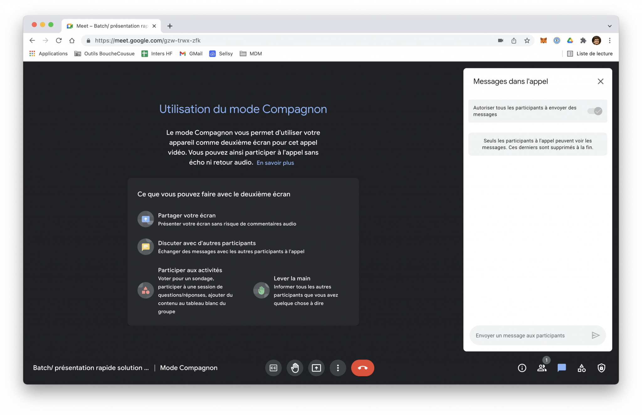 Google Meet - Mode Compagnon